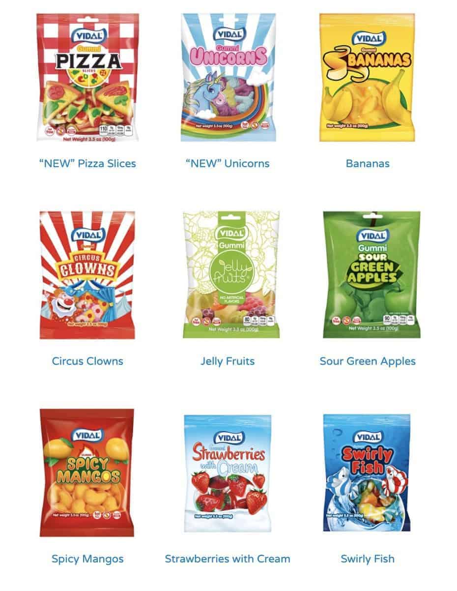 Vidal Candies - Gomitas rellenas con sabor a Mango